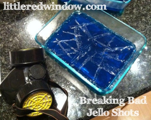 Breaking Bad Blue Jello Shots Recipe from littleredwindow.com