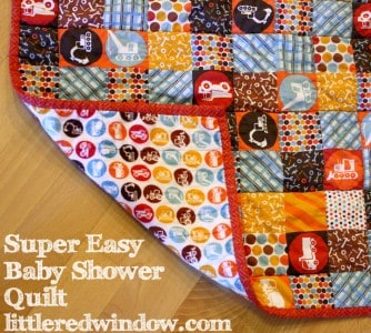 Super Easy Baby Shower Quilt - Tutorial - Little Red Window