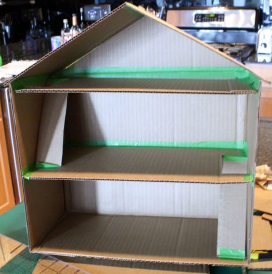 DIY Cardboard Box Toy House - Little Red Window