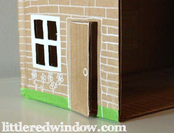 DIY Cardboard Box Toy House - Little Red Window