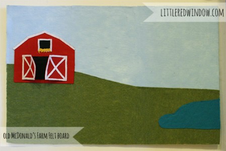 Old McDonald's Farm Felt Board - Little Red Window