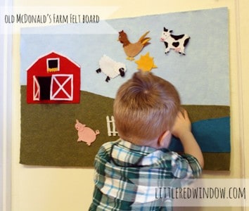 Old McDonald's Farm Felt Board - Little Red Window