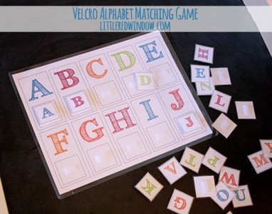 Velcro Alphabet Matching Game - Little Red Window