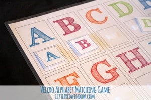 Velcro Alphabet Matching Game - Little Red Window