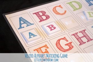 Velcro Alphabet Matching Game - Little Red Window