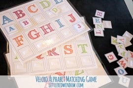 Velcro Alphabet Matching Game - Little Red Window