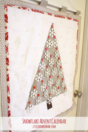 DIY Snowflake Christmas Tree Advent Calendar - Little Red Window