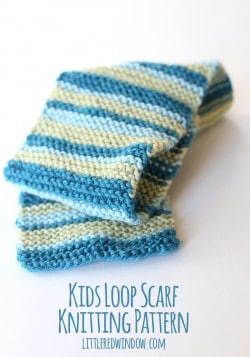 Kids Loop Scarf Knitting Pattern - Little Red Window
