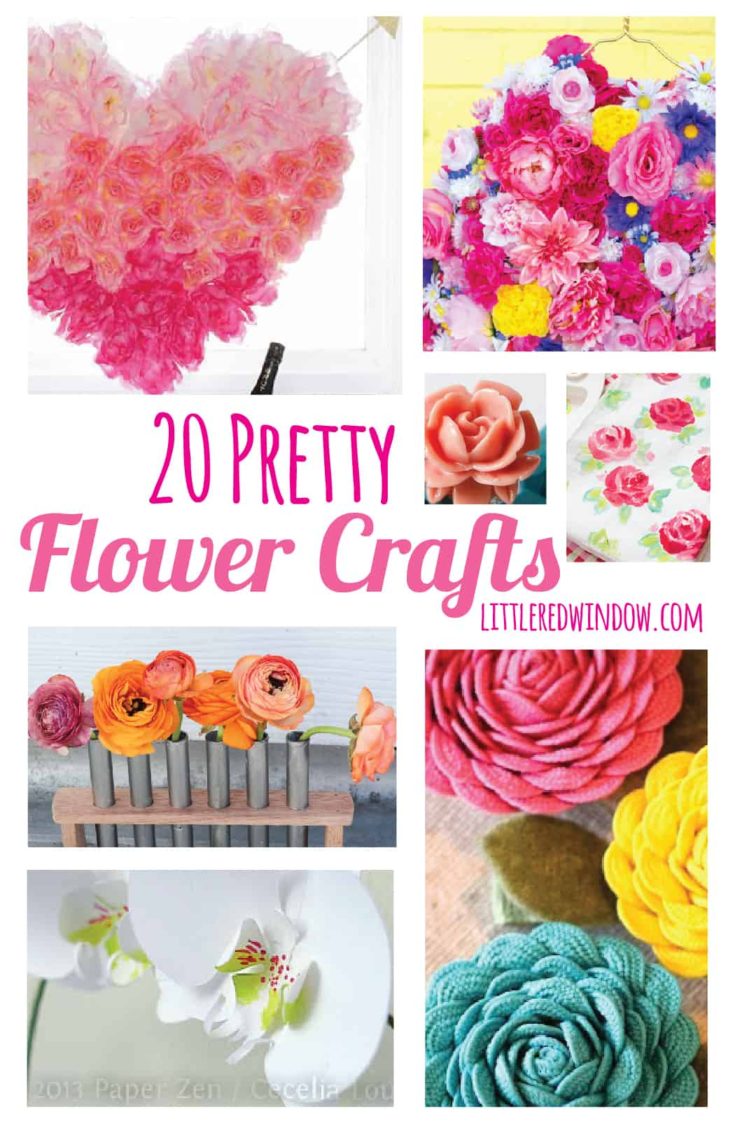 20 Pretty Flower Crafts - Little Red Window