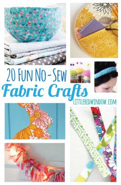 20 Fun No-Sew Fabric Crafts - Little Red Window