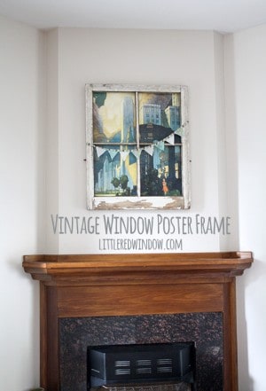 Vintage Window Poster Frame - Little Red Window