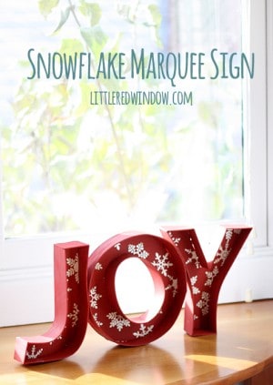 Christmas Snowflake Marquee Sign - Little Red Window