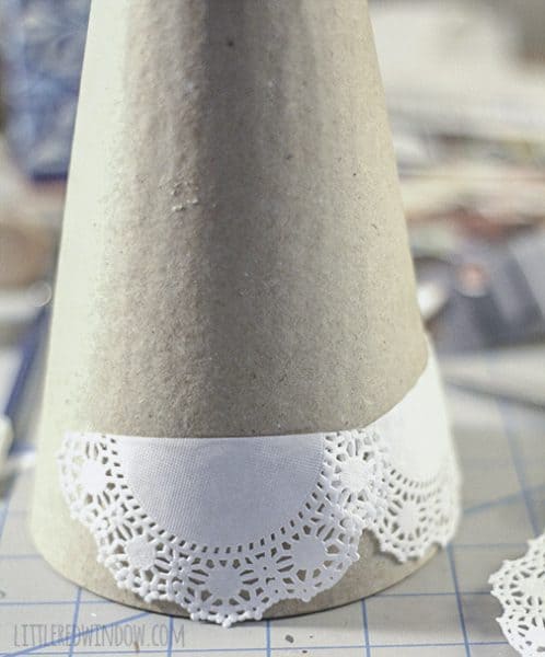 Lace Doily Christmas Tree - Little Red Window