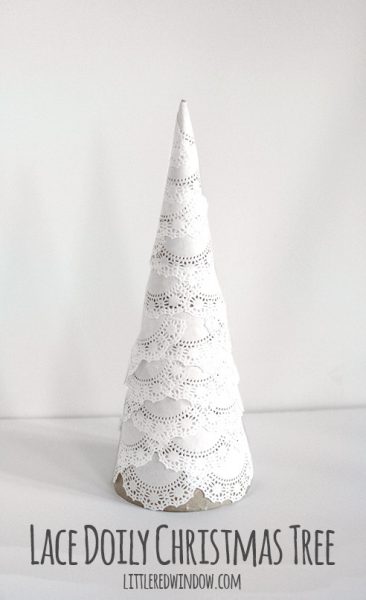 Lace Doily Christmas Tree - Little Red Window