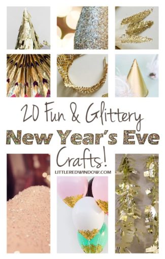 20 Fun & Glittery New Year's Crafts - Little Red Window