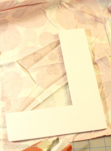 Fabric Covered Letters - Little Red Window