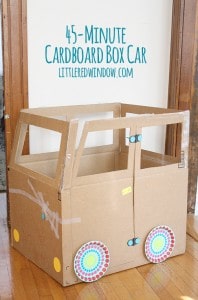 The 45 Minute Cardboard Box Car - Little Red Window