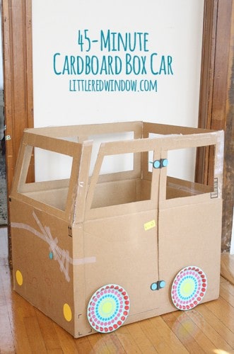 The 45 Minute Cardboard Box Car - Little Red Window