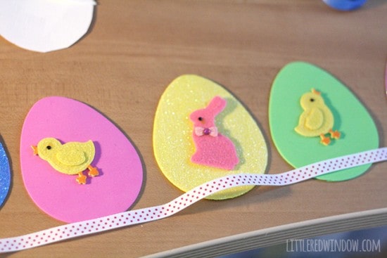 Cute Bunny & Chick Easter Egg Garland - Little Red Window