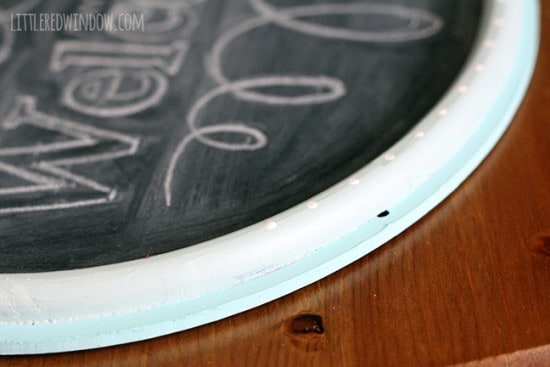 DIY Hanging Chalkboard Welcome Door Sign - Little Red Window