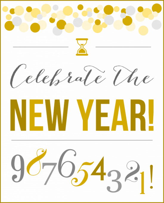 15 Free and Festive New Year's Printables - Little Red Window