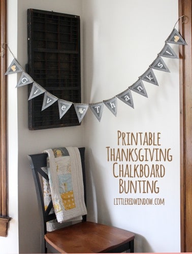 Printable Thanksgiving Bunting! - Little Red Window
