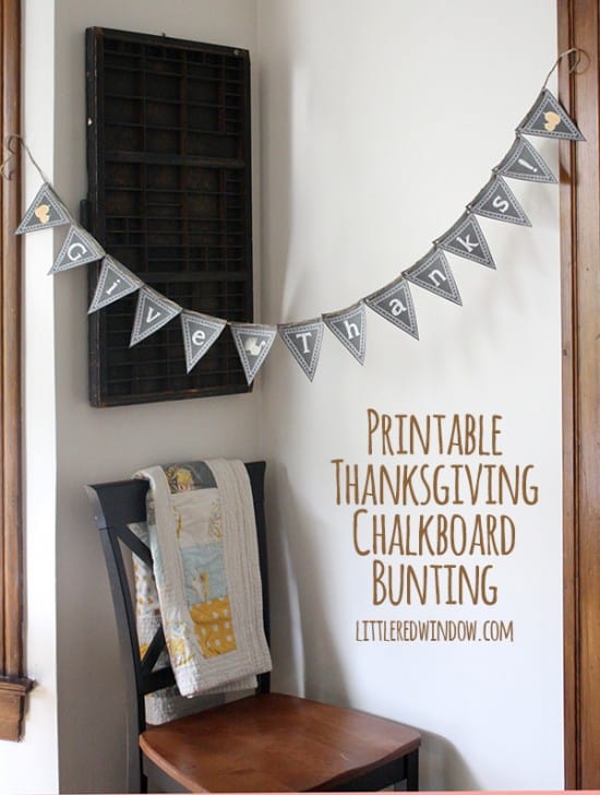Printable Thanksgiving Bunting! - Little Red Window
