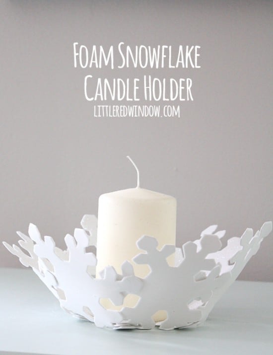 Easy DIY Snowflake Candle Holder - Little Red Window