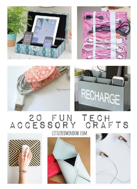 20 Fun Tech Accessory Crafts - Little Red Window