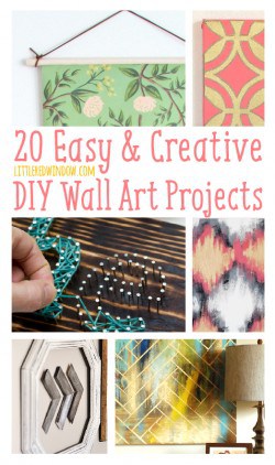 20 Easy & Creative DIY Wall Art Projects - Little Red Window