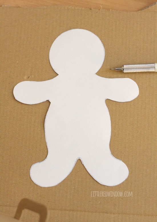 DIY Cardboard Gingerbread Family - Little Red Window