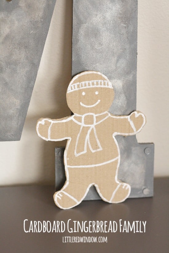 DIY Cardboard Gingerbread Family - Little Red Window
