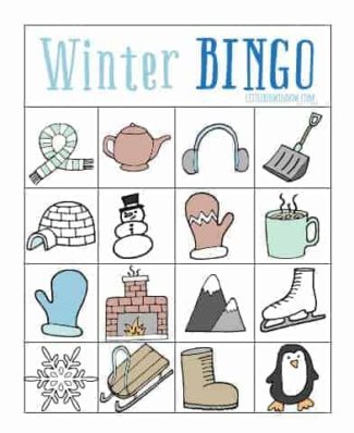 Winter BINGO - Free Printable! - Little Red Window