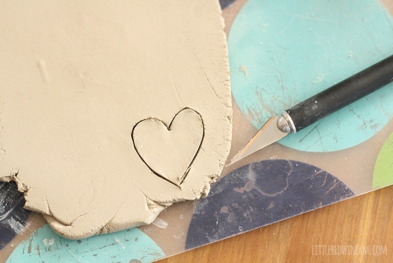 Clay Valentine's Day Heart Pendant - Little Red Window
