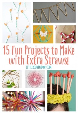 15 Fun Craft Projects using Extra Straws - Little Red Window