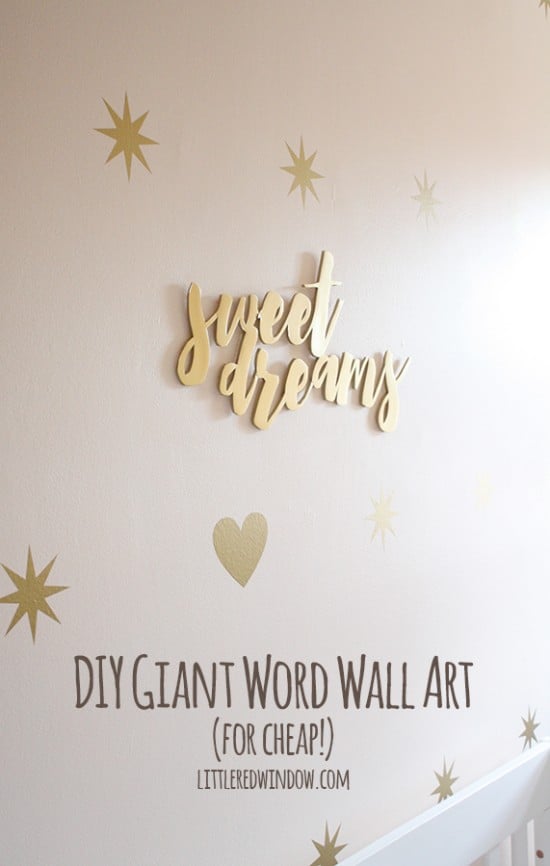 DIY Giant Word Wall Art (for cheap!) - Little Red Window