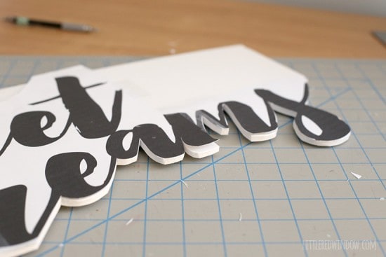DIY Giant Word Wall Art (for cheap!) - Little Red Window