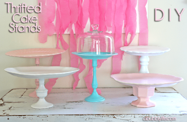 20 DIY Dessert Displays and Cake Stands - Little Red Window