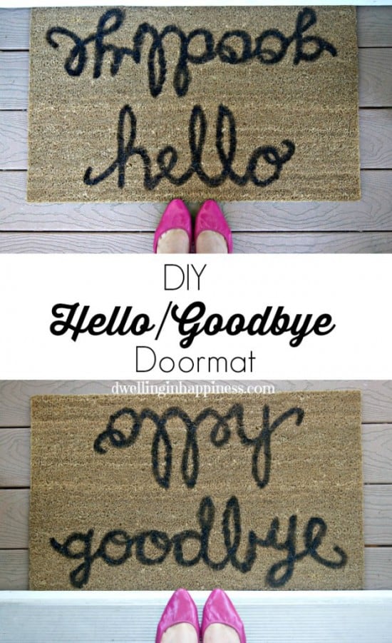 15 DIY Doormats and Welcome Mats! - Little Red Window
