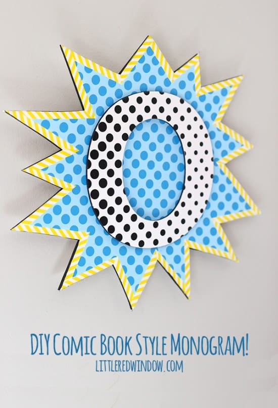 Comic Book Style Monogram - Little Red Window