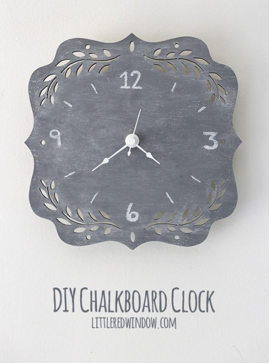 DIY Chalkboard Clock - Little Red Window