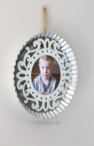 DIY Hanging Metal Picture Frame - Little Red Window