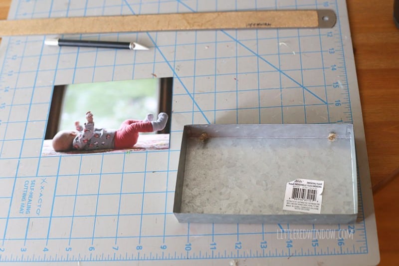 DIY Galvanized Metal Hanging Frame - Little Red Window