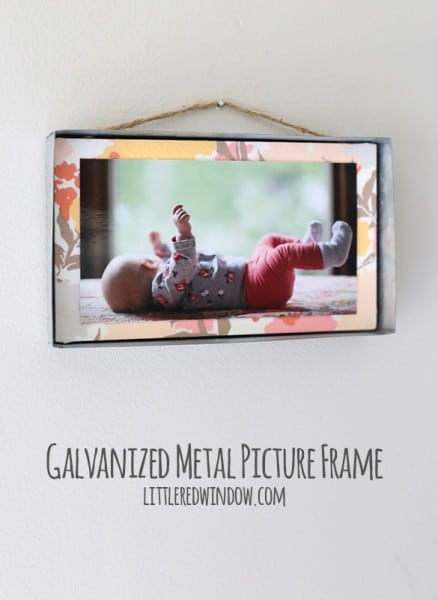 DIY Galvanized Metal Hanging Frame - Little Red Window
