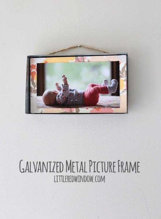 DIY Galvanized Metal Hanging Frame - Little Red Window