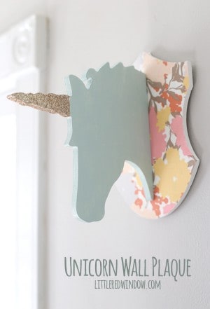 Cute Unicorn Wall Plaque - Little Red Window