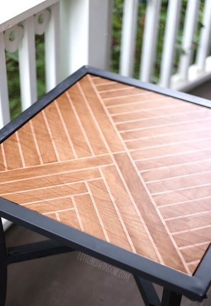 How to make a Patterned Stained Tabletop! - Little Red Window