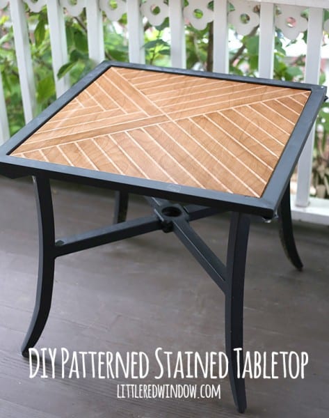 How to make a Patterned Stained Tabletop! - Little Red Window