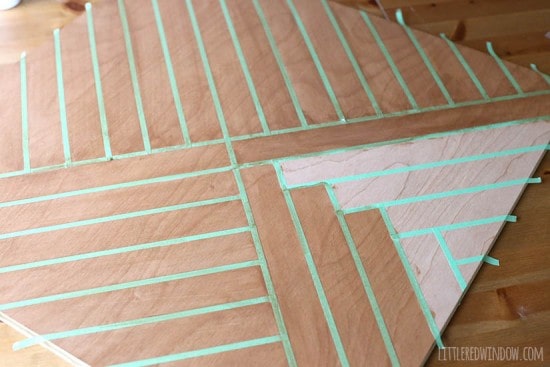 How to make a Patterned Stained Tabletop! - Little Red Window