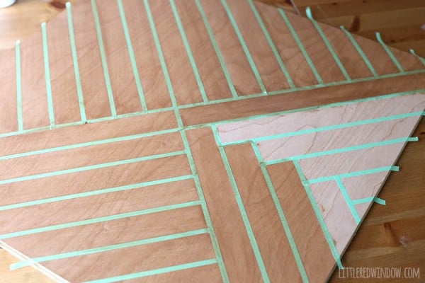 How to make a Patterned Stained Tabletop! - Little Red Window